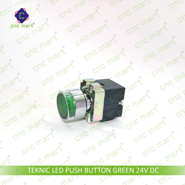 TEKNIC LED PUSH BUTTON GREEN 24V DC - CNC MART