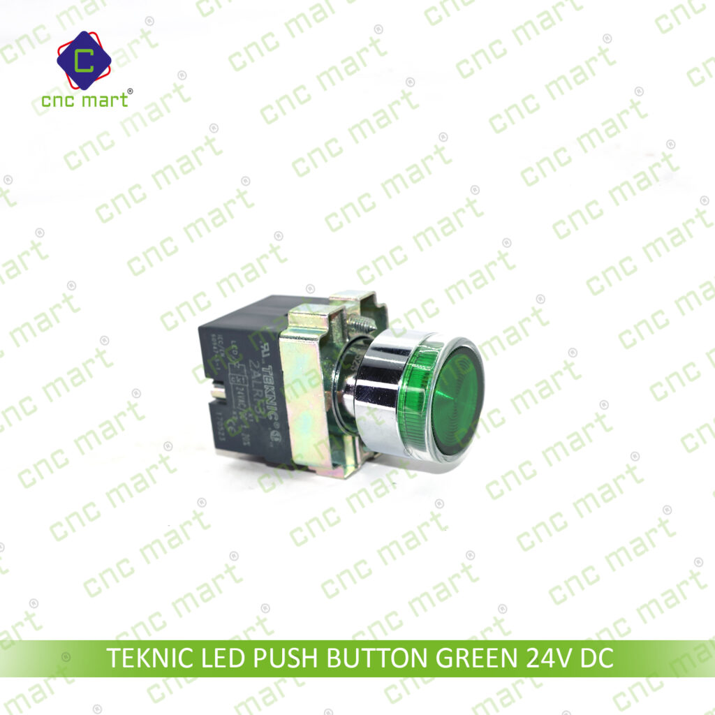 TEKNIC LED PUSH BUTTON GREEN 24V DC - CNC MART